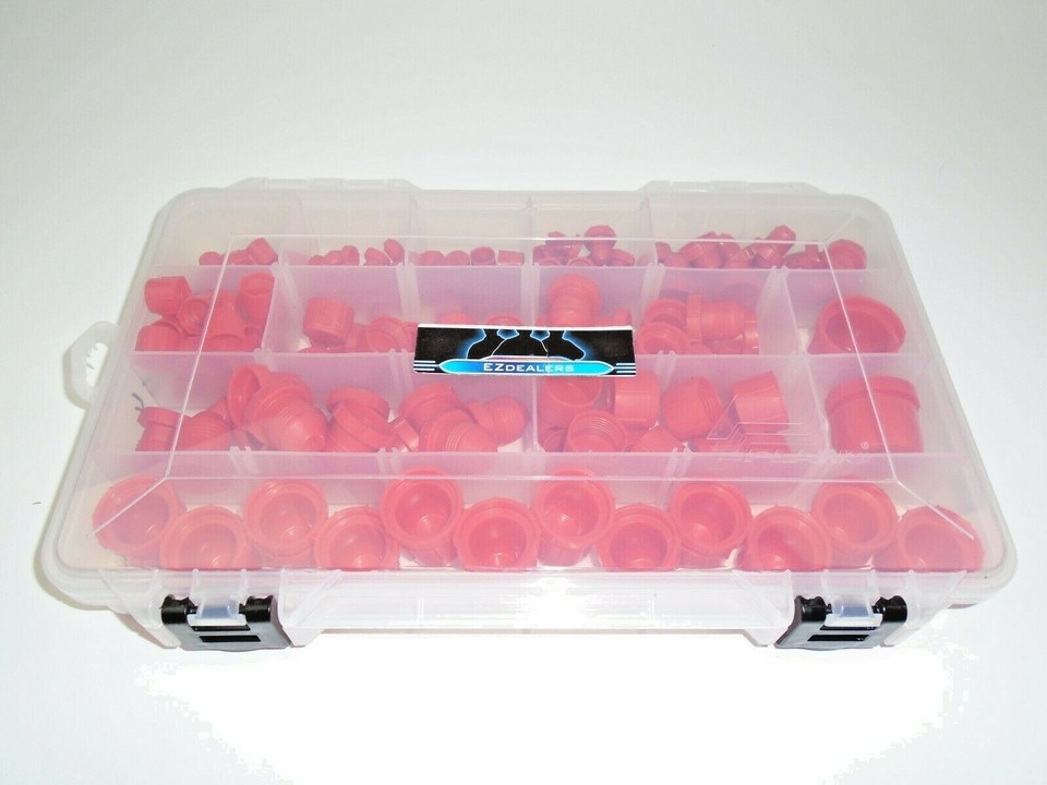 JIC Plastic Cap and Plug Kit Set 164pcs 7-Sizes -3an -4an -6an -8an -10 ...