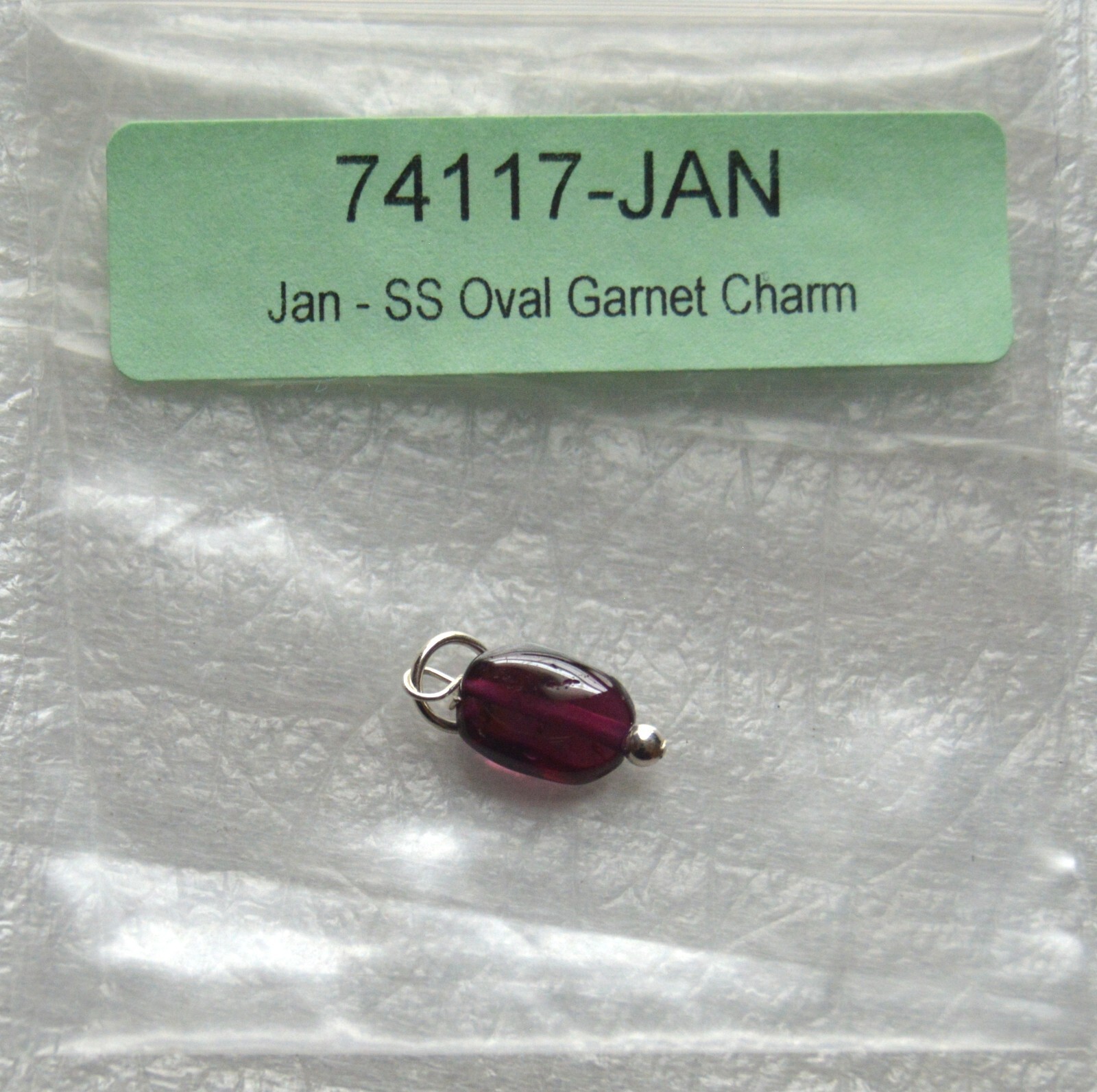Birthstone Charm January Birthstone Garnet Bead Charm SS New Jewelry | eBay