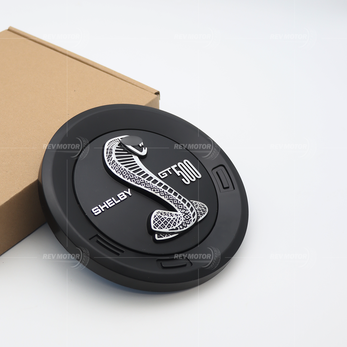 All Black Decklid Emblem 5.9'' Round Trunk Badge For Mustang SHELBY ...