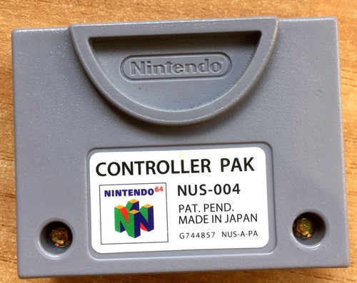 CARTE MÉMOIRE OFFICIELLE NINTENDO 64 N64 PAL EURO CONTROLLER PAK NUS ...