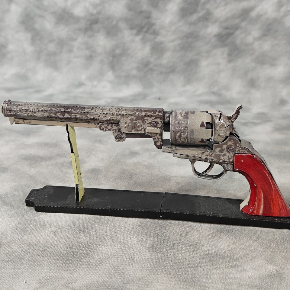 Mini Ornate THE US .36 Colt Navy Style Revolver Replica Model + Display ...