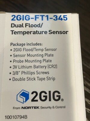NEW (Sealed) 2GIG Dual Flood/Temperature Sensor 2GIG-FT1-345 | eBay