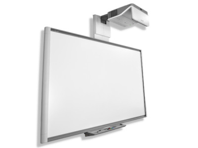 77” SB680 INTERACTIVE SMART BOARD AND UF70 SHORT THROW HDMI PROJECTOR ...