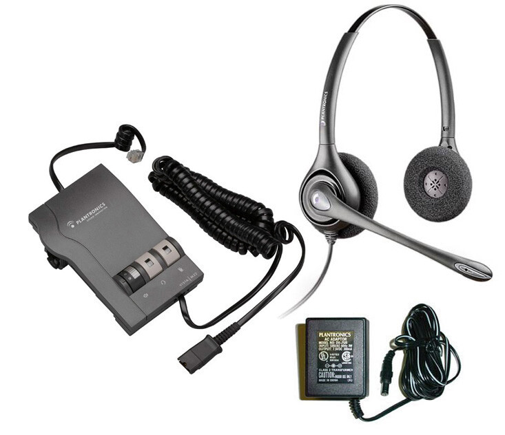 Plantronics Combo M22 Amplifier + H261N Noise-Canceling Headset + AC ...