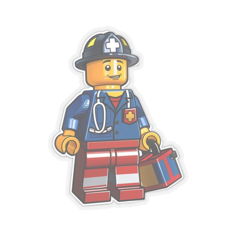LEGO Hero Paramedic EMS Movie Scene Popular design Kiss-Cut Sticker ...
