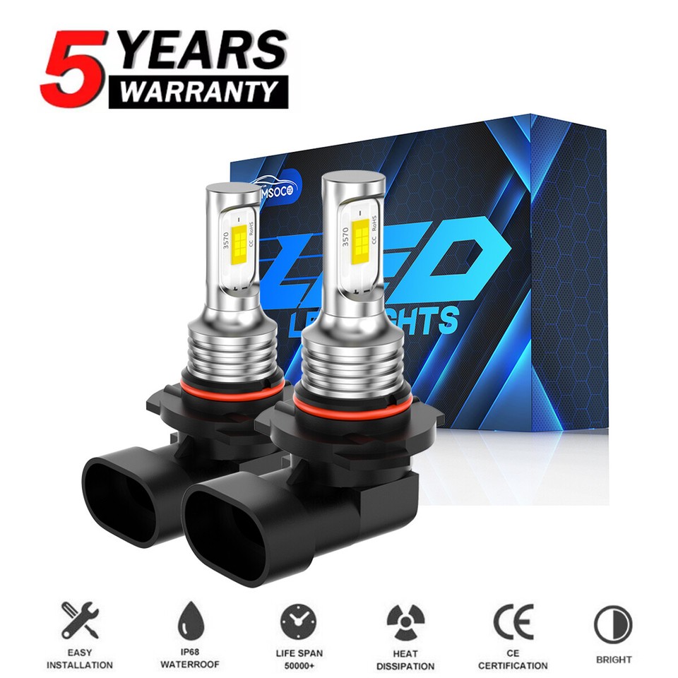 9005 H11 LED Headlights KIT Combo Bulbs 10000K High&Low Beam Super ...