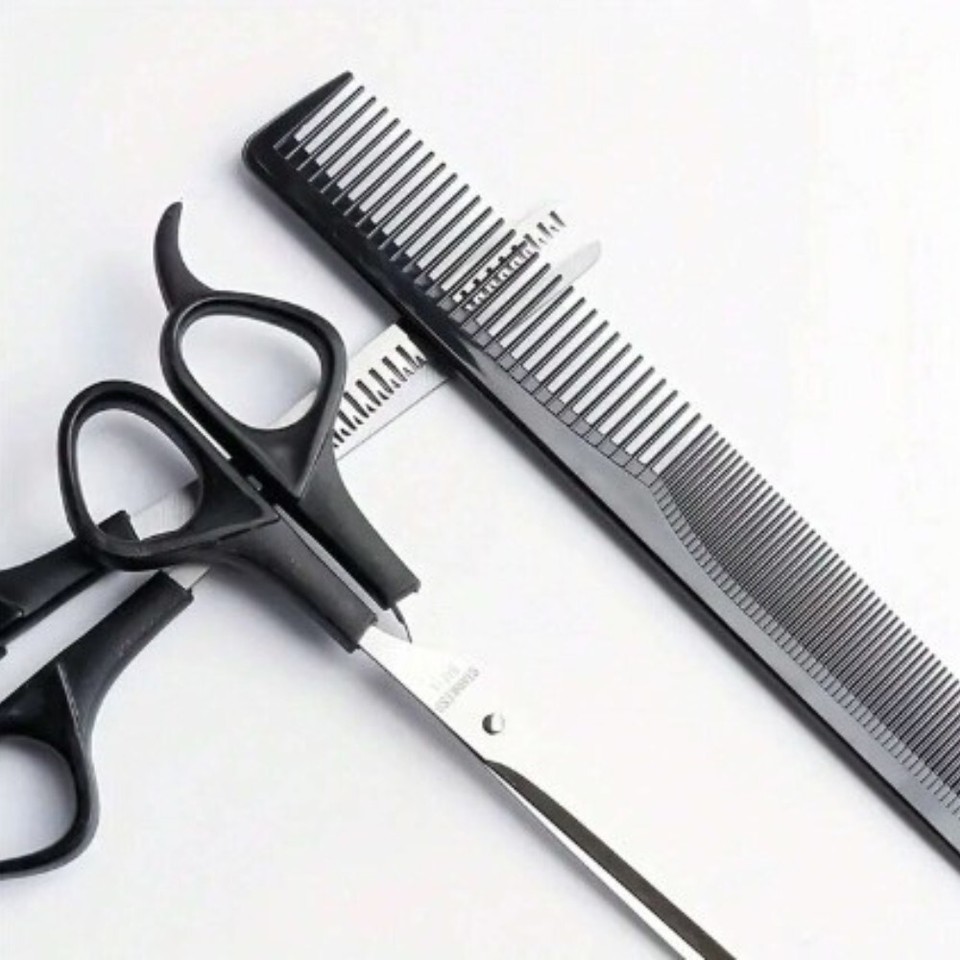 3Pcs Hair Cutting Scissors Thinning Set Hairdressing Salon Professional ...