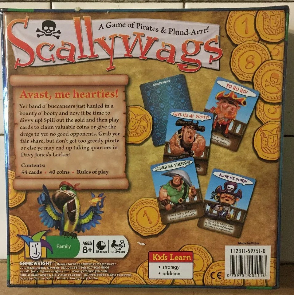 Scallywags Pirates Plund-Arrr Game 8+ Kids Strategy Addition Gamewright ...