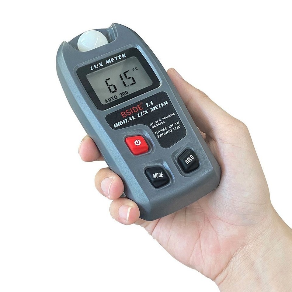 Precision Max Min Digital Light Meter Photometer Lux Tester LCD 200K ...