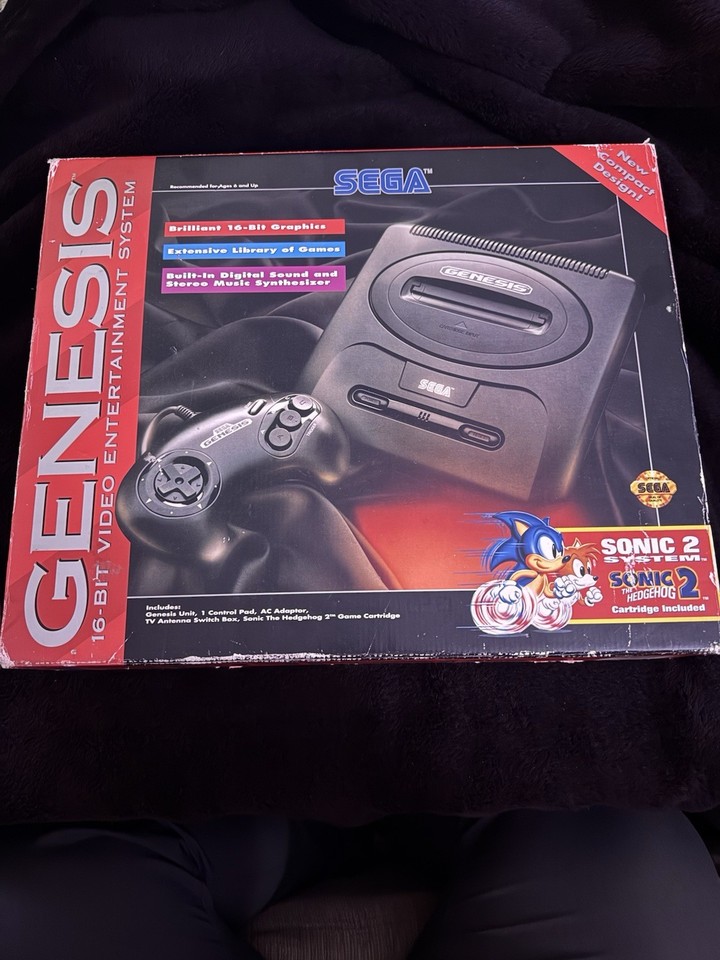 Sega Genesis Model 2 w/ Sonic 2 Complete in Box Bundle with Original ...