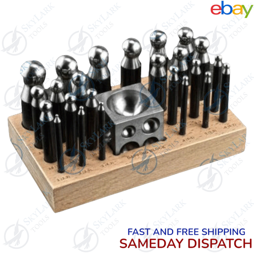 25 pcs Doming Block & Punch Set Made of Steel Dapping Craft Metal | eBay