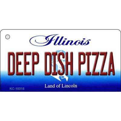 Deep Dish Pizza Illinois State License Plate Tag Key Chain KC-10315 | eBay