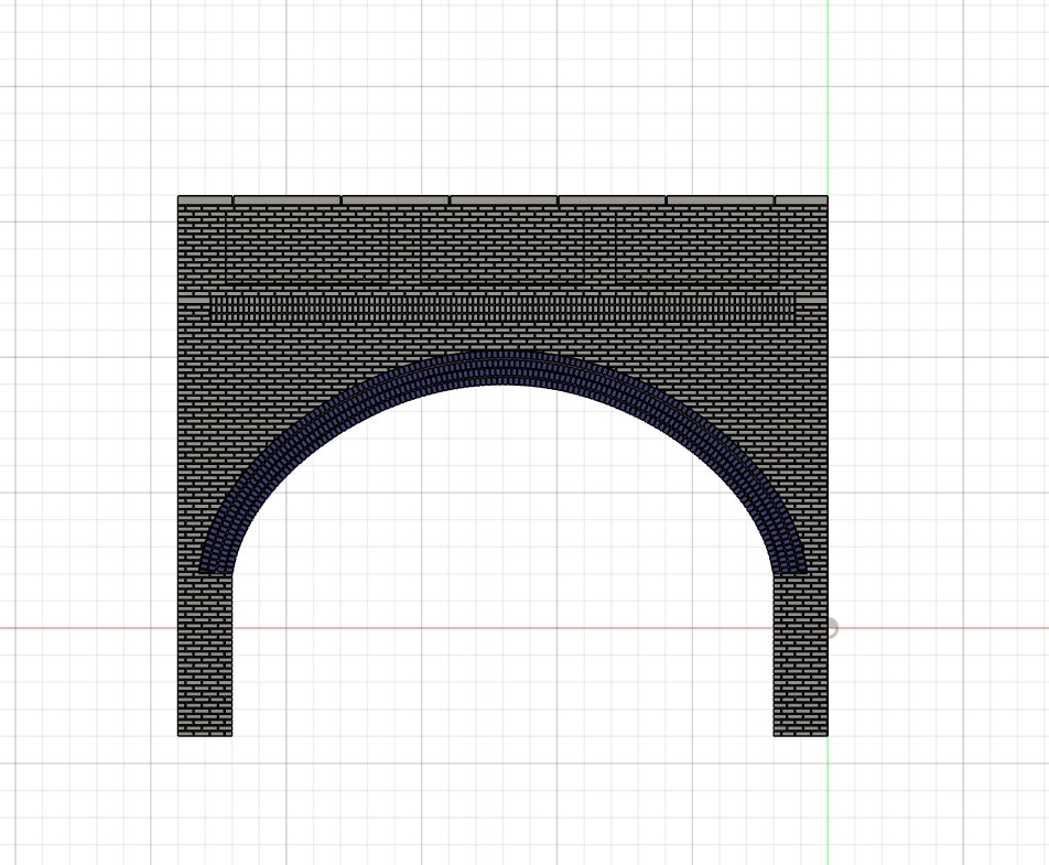 OO Gauge Model Railway Brick Arch Underpass Support Wall For Walkways ...