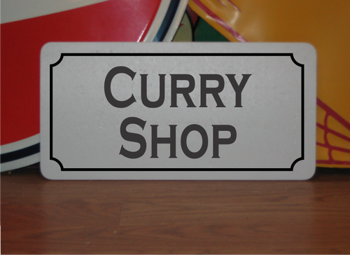 CURRY SHOP Metal Sign 6"X12" FREE SHIPPING | eBay