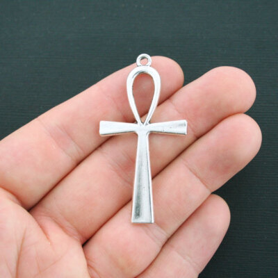 BULK 20 Cross Charms Antique Silver Tone Large Ankh - SC4300 | eBay