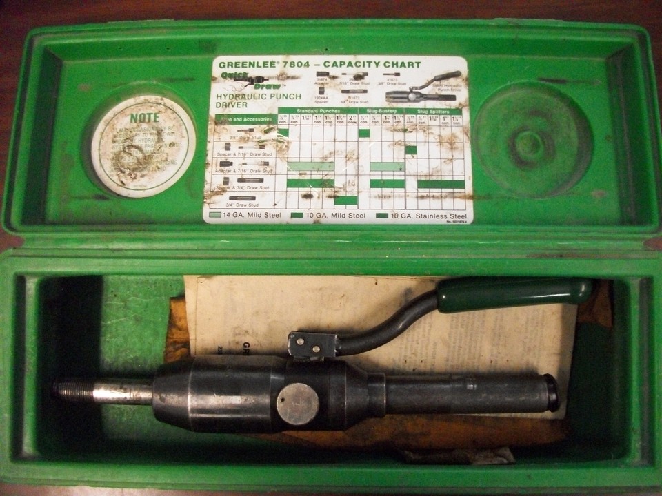 Greenlee 7804 quick draw hydraulic Knockout Punch 1/2 thru 2” | eBay
