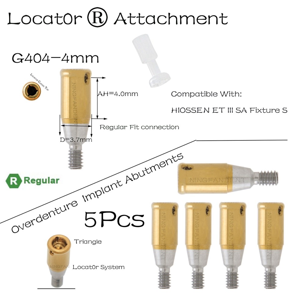 Dental Locator Overdenture Abutment 1-7mm GH For Hiossen/Osstem/Dio 3.7 ...