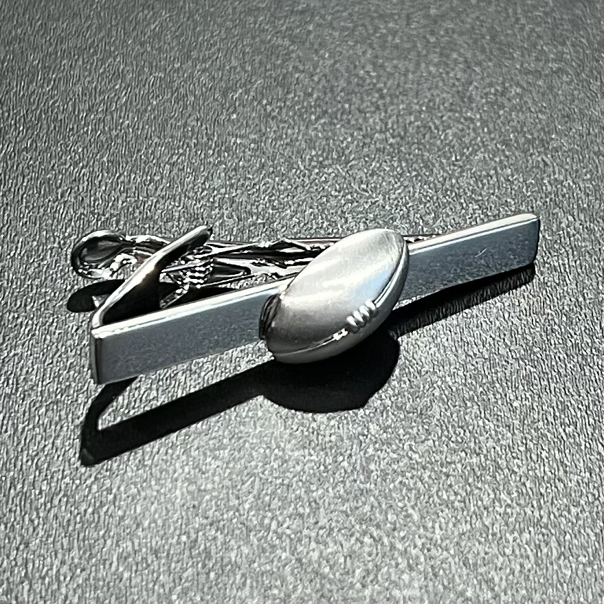 Football Tie Clip Men Daily Wear Sports Fan Ball Tie Bar | eBay