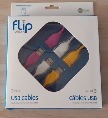 Flip video 3 pack USB Cables AUC1CP2 | eBay