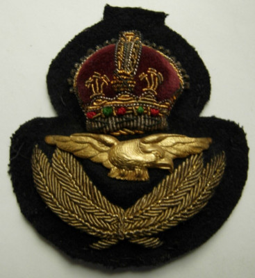 WW2 RAF Officer's Bullion / Metal Eagle Hat Badge - Royal Air Force | eBay