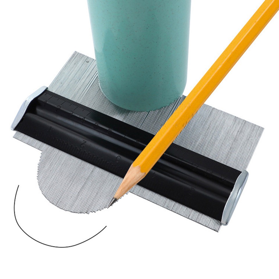 6 inch Metal Needle Radian Measuring Ruler Tool Contour Rulers Profile ...