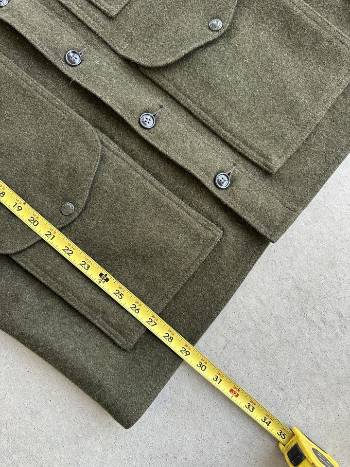 Vintage Filson Mackinaw Cruiser Sz 42 Style 110 Forest Green Wool ...