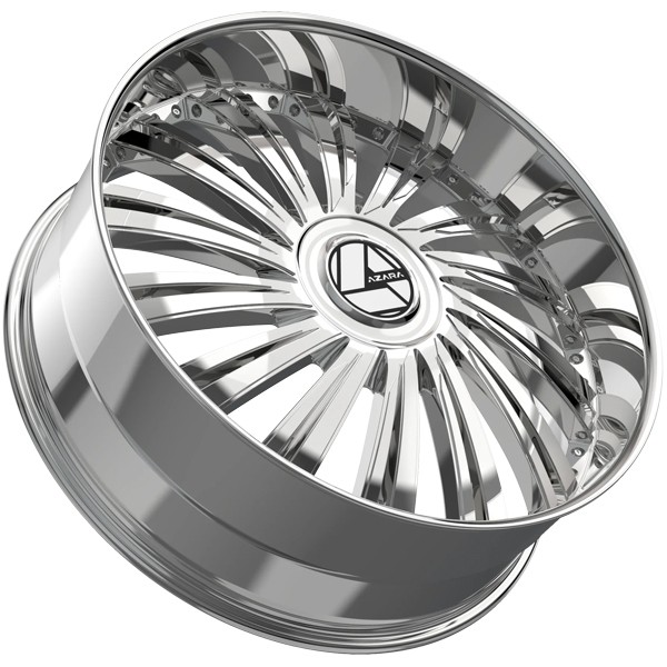 (Set of 4) Azara AZX-102 20x8.5 5x108/5x4.5" +35mm Chrome Wheels Rims ...
