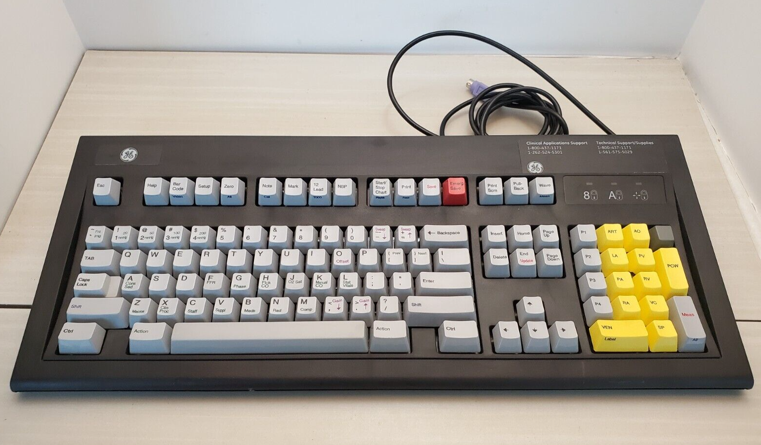 GE Unicomp Model M Medical Keyboard 2054858-003 Rev. B 4/11/18 Clicky ...