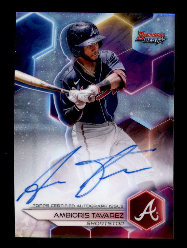AMBIORIS TAVAREZ 2023 BOWMAN'S BEST ROOKIE REFRACTOR AUTOGRAPH AUTO RC ...