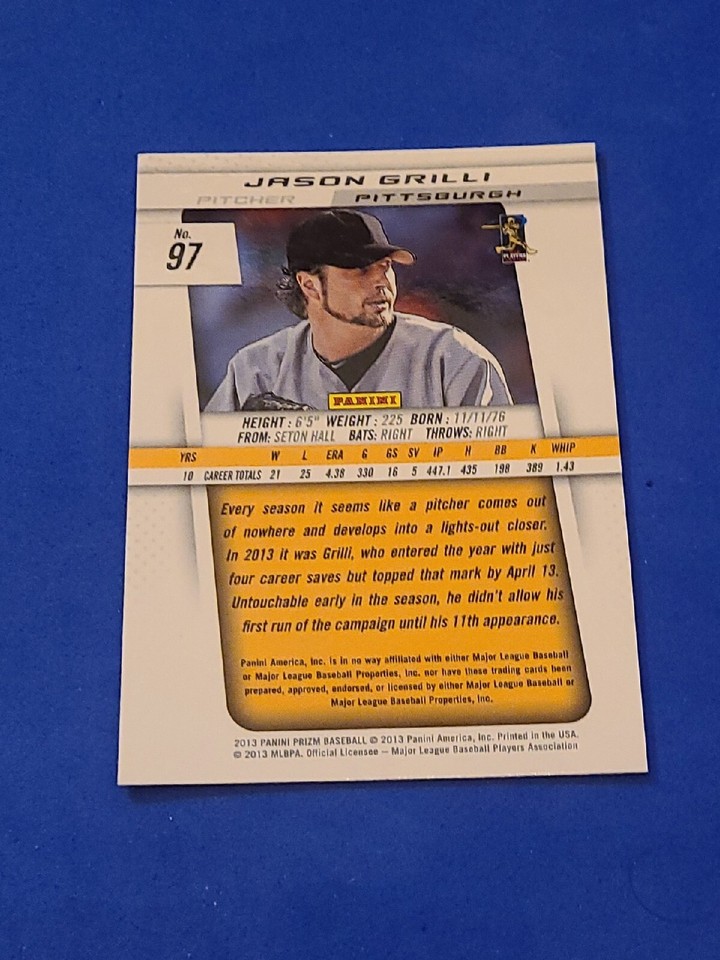2013 Jason Grilli Panini Prizm #97 | eBay