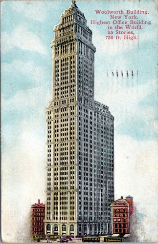 postcard NY - Woolworth Building - NYC and Rock Island IL postmarks | eBay