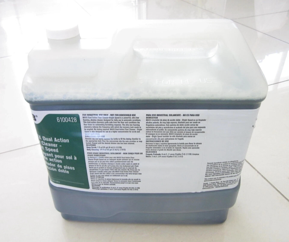 Ecolab 6100428 Maxx Dual Action Floor Cleaner Bright Speed- 2.5 Gallon ...