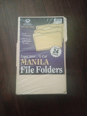 RECYCLED LEGAL SIZE 1/3 CUT MANILA FILE FOLDERS 24 PACK | eBay