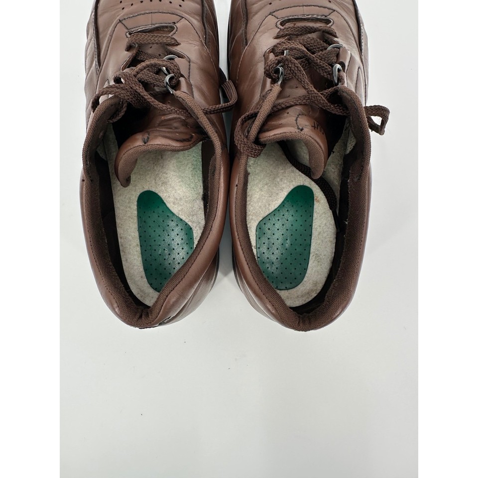 SAS Time Out Leather Comfort Walking Shoes Brown Lace Up Mens Size | eBay