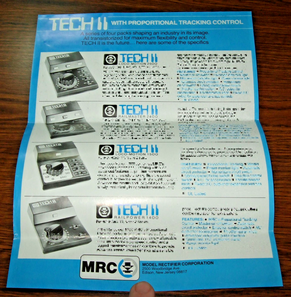 TECH II RAILMASTER 2500 2400 1500 1400 MRC Model Rectifier Corporation ...