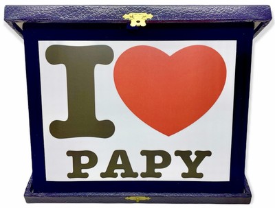 Targa con cofanetto rettangolare Cm. 21x17 - I Love Papy | eBay