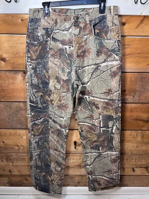 VTG Wrangler RealTree Denim Double Knee Jeans MENS 97GR1AP 100% Cotton ...