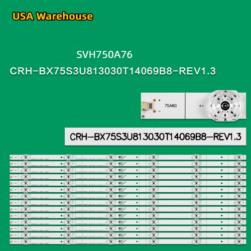 LED Backlight Strips For Hisense 75R6E3 75H6570G 75E3D 75H6510G 75A6G ...