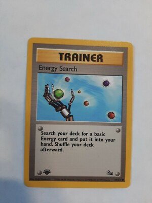 Pokemon 1st Edition Trainer Energy Search (Fossil) Non-Holo Card #59 | eBay