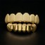 24K Gold Plated w/ Lattice Shape Hip Hop Teeth Grillz Top & Bottom ...
