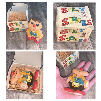 VERY RARE Silly Stones HAND PAINTED Lacquered Figure w/ Original Box ...