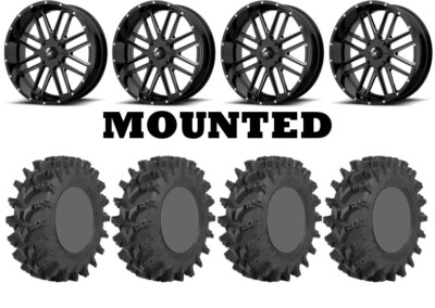Kit 4 STI Outback Max Tires 36x9-20 on MSA M35 Bandit Black Wheels FXT ...