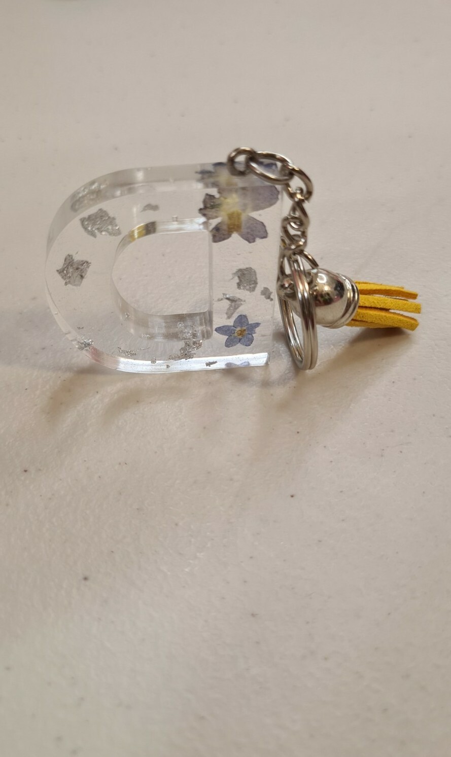 Handmade Resin Initial Letter D Keychain | eBay