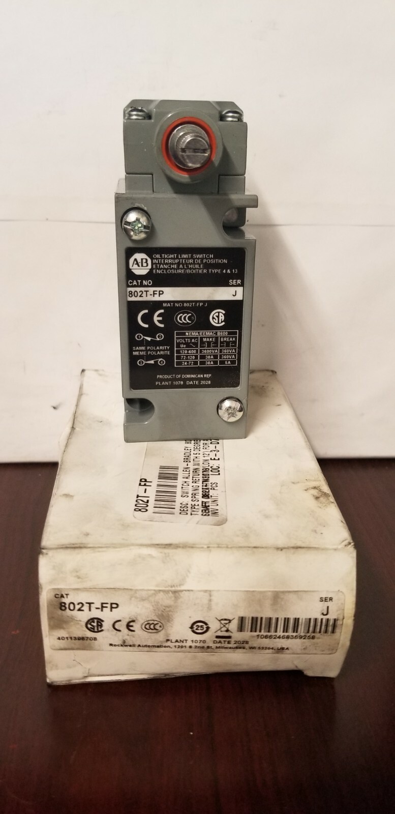 ALLEN BRADLEY LIMIT SWITCH 802T-FP AND 802T-ATP | eBay