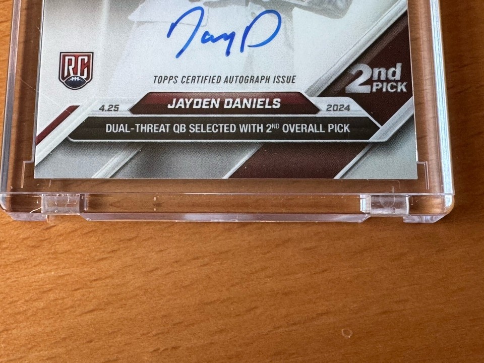 Jayden Daniels 2024 Topps Now 1st RC Signed Auto Autograph Commanders ...