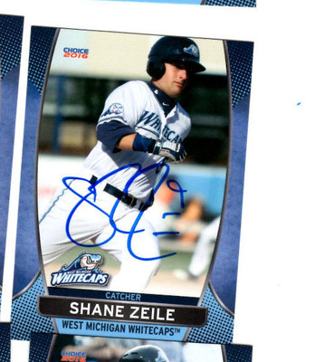 Shane Zeile 2016 West Michigan Whitecaps auto signed team set card ...