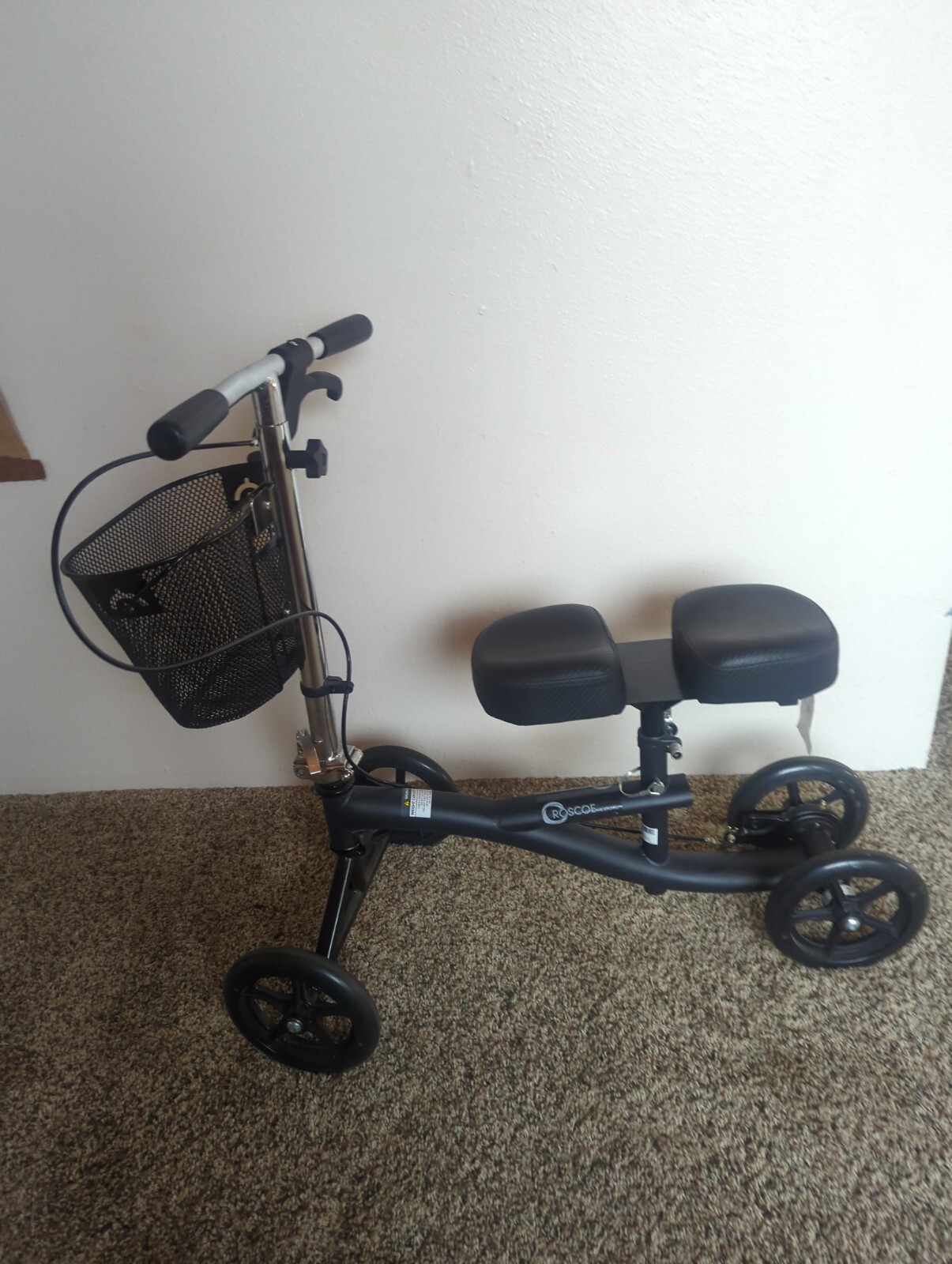 ROSCOE MEDICAL ADJUSTABLE FOLDABLE KNEE SCOOTER ROS-KSB**350 POUND**NO ...