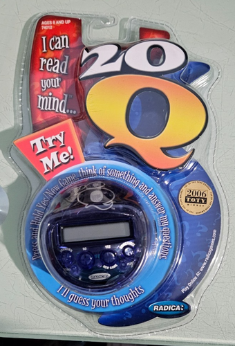 vintage 2003 radica 20Q 20 Q blue NEW low batteries screen damage as is ...