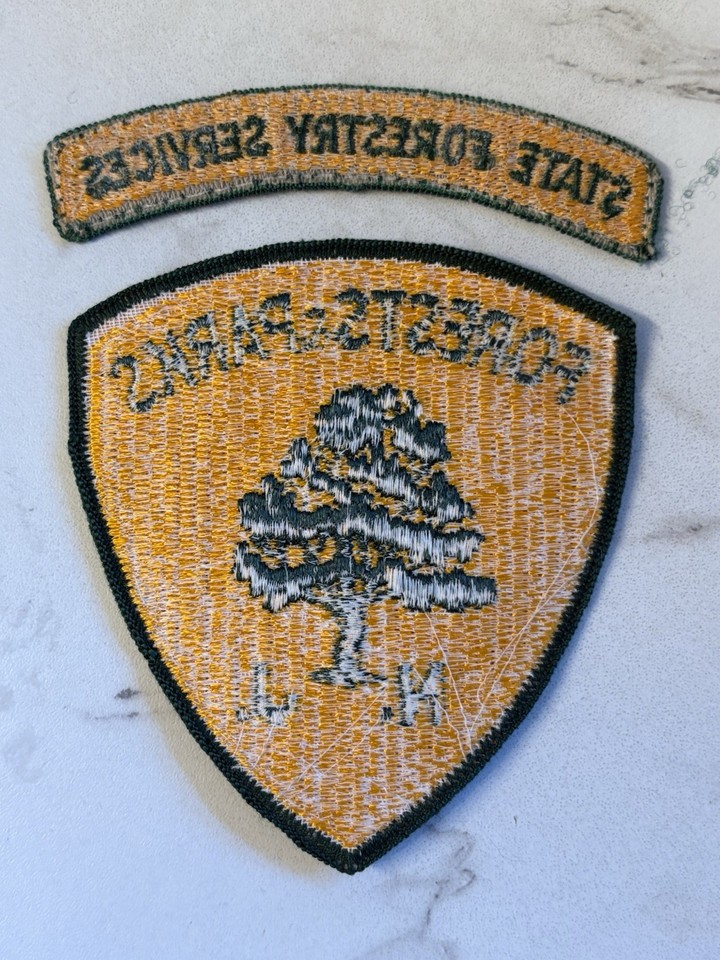 RARE VINTAGE2-PIECE N.J. STATE FORESTRY SERVICES FORESTS & PARKS ...