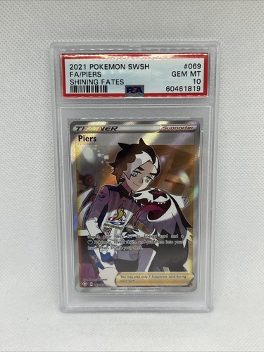Pokemon Shining Fates #069 Piers Full Art Trainer PSA 10 GEM MT | eBay